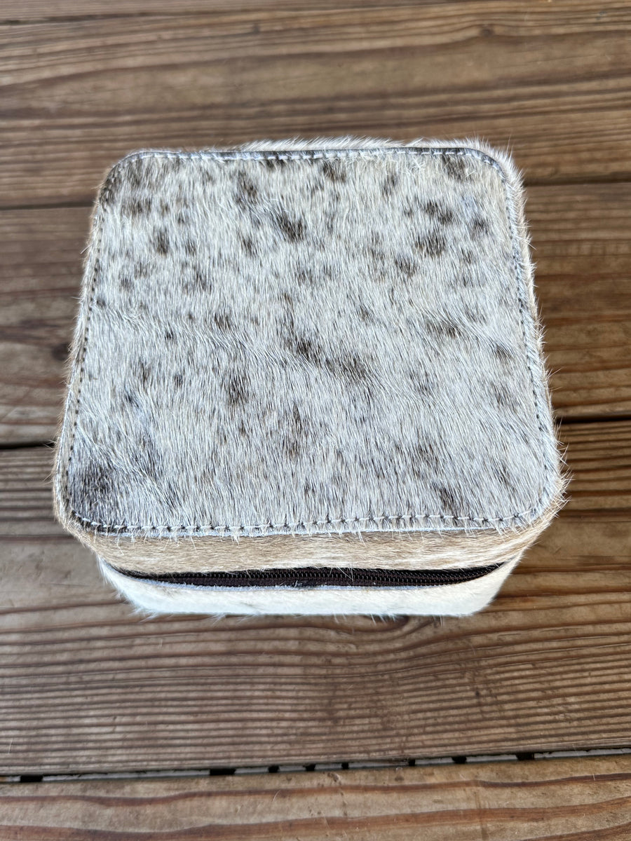 Genuine Leather Cowhide Jewelry Box